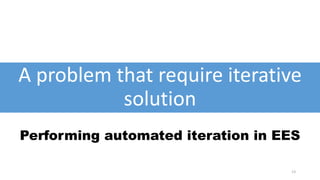 Performing Iterations in EES | PPTX