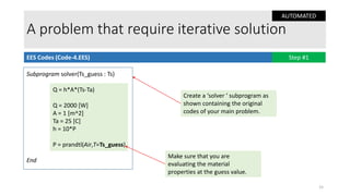 Performing Iterations in EES | PPTX