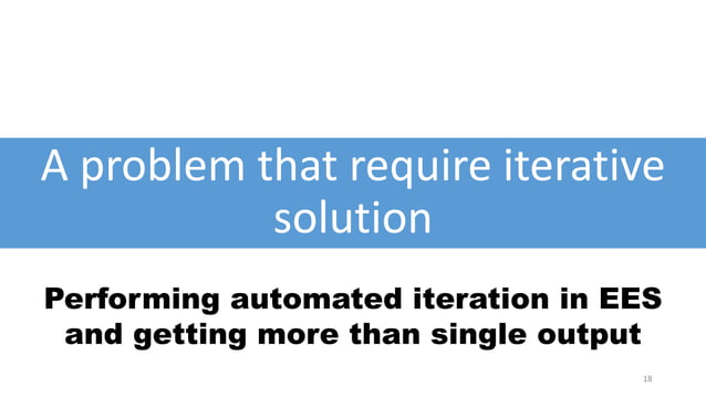 Performing Iterations in EES | PPTX | Chemistry | Science