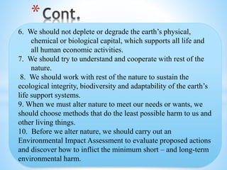 Environmental Ethics and social responsibility / Ethics and social ...