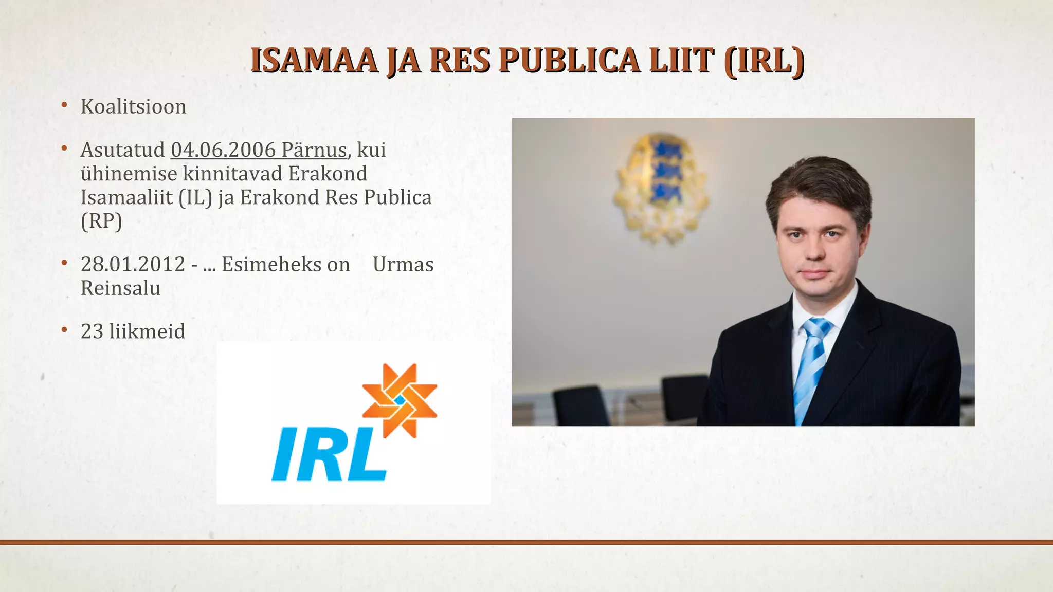 Eesti erakonnad | PPT