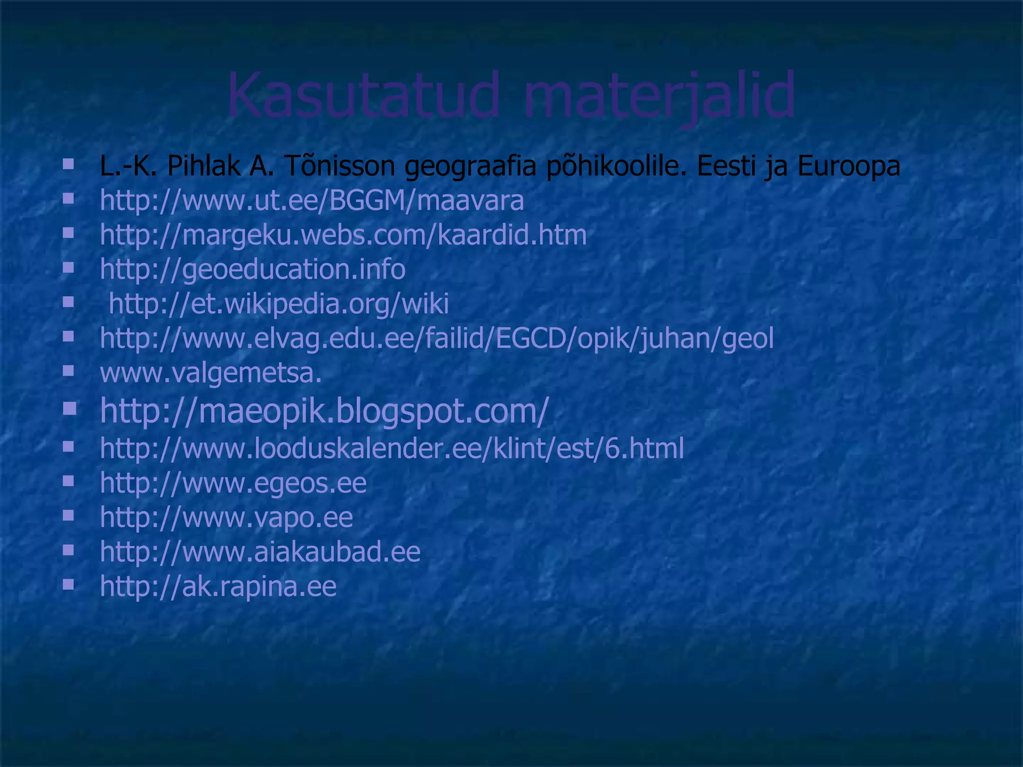 Eesti maavarad | PPT