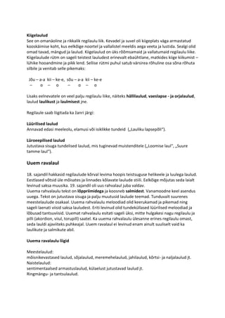 Eesti rahvalaul | DOCX