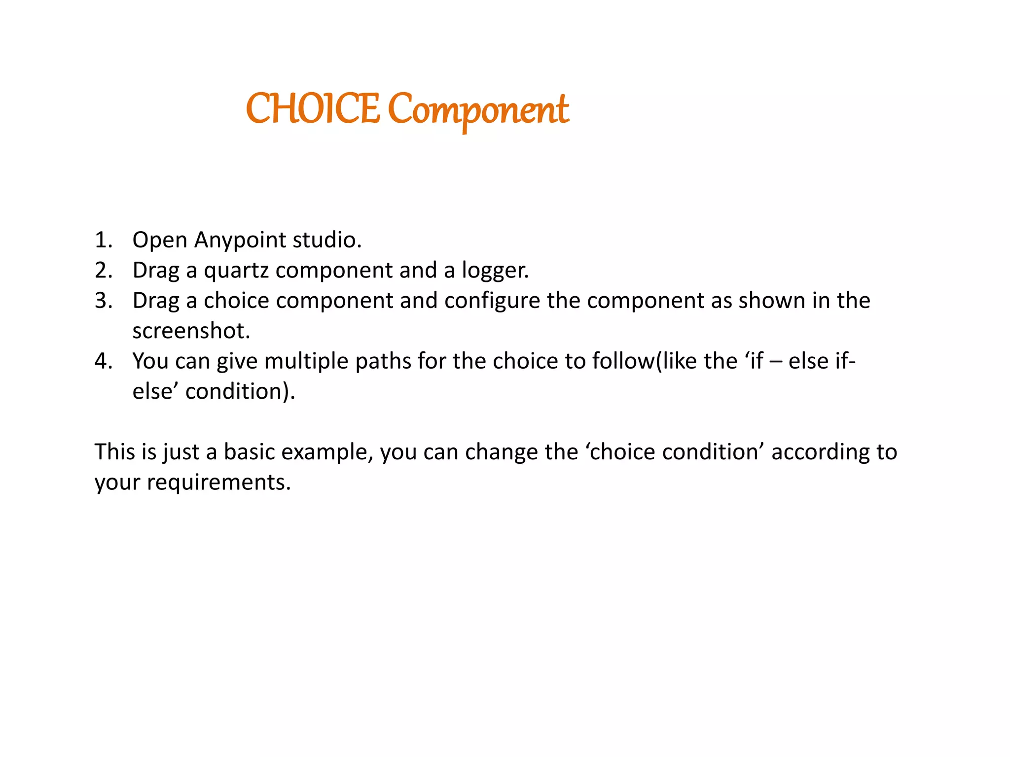 Choice component | PPTX