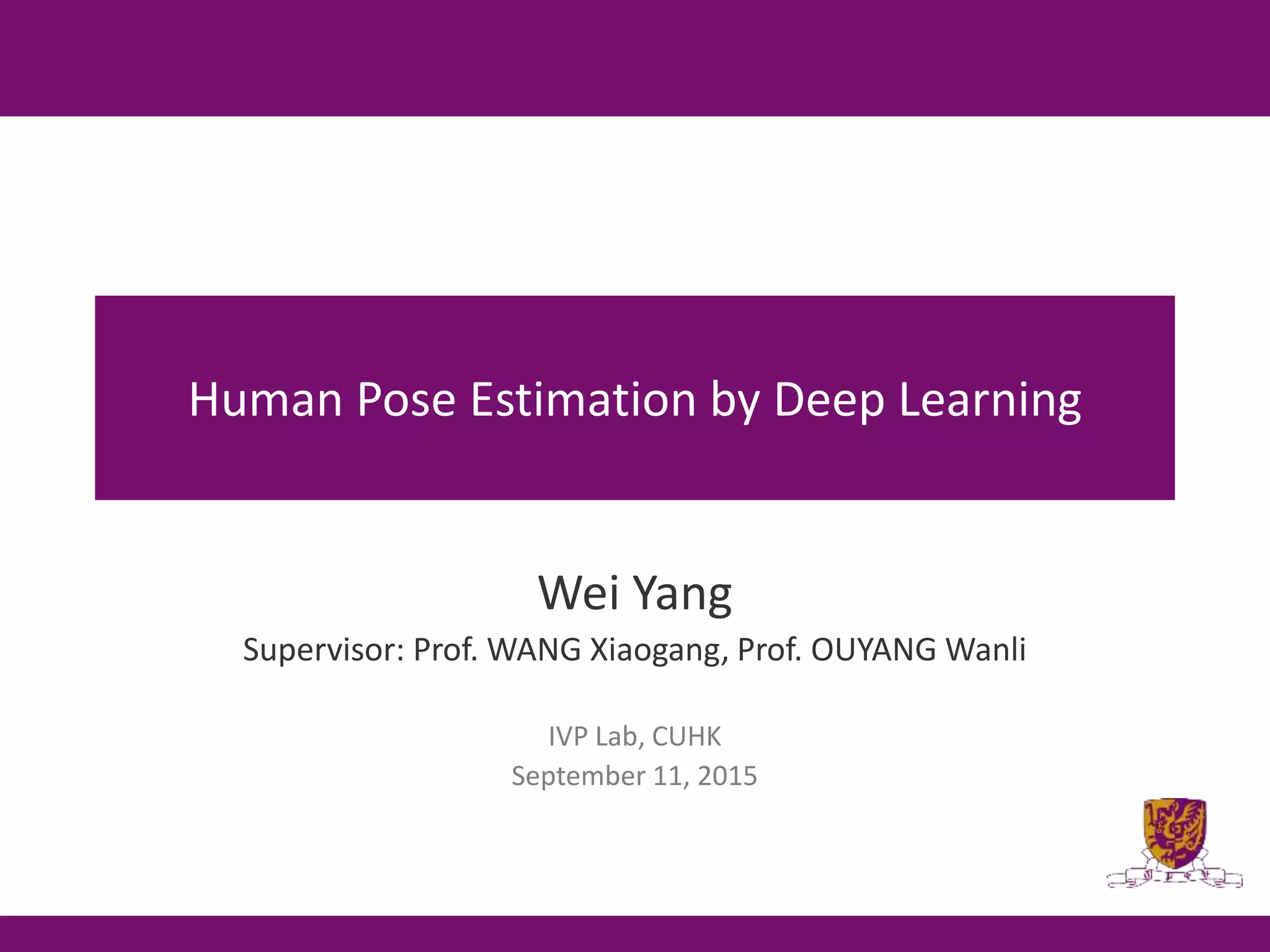 Human Pose Estimation by Deep Learning | PPTX | Artificial Intelligence ...