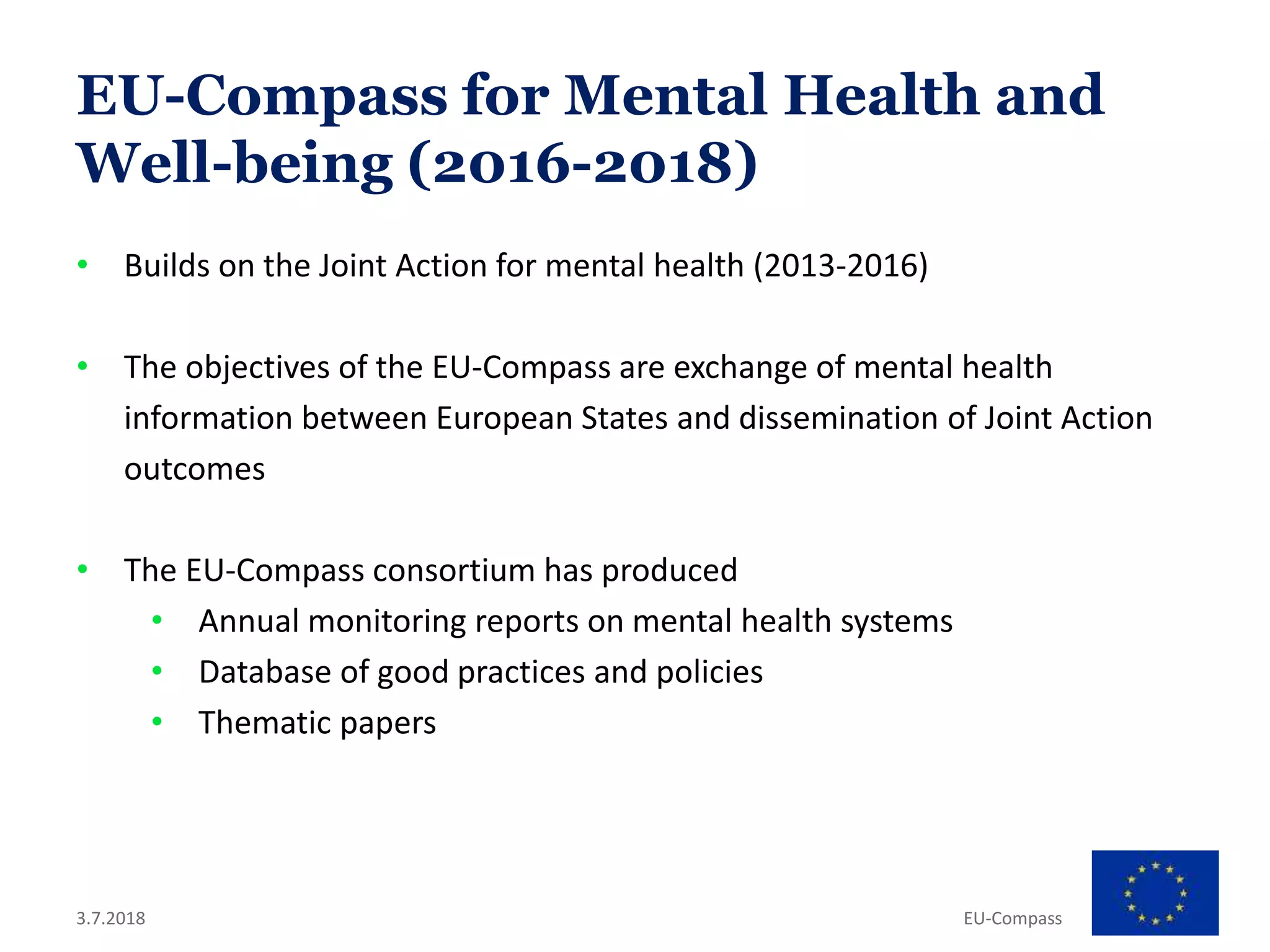EU Compass for action on mental health and wellbeing | PPTX