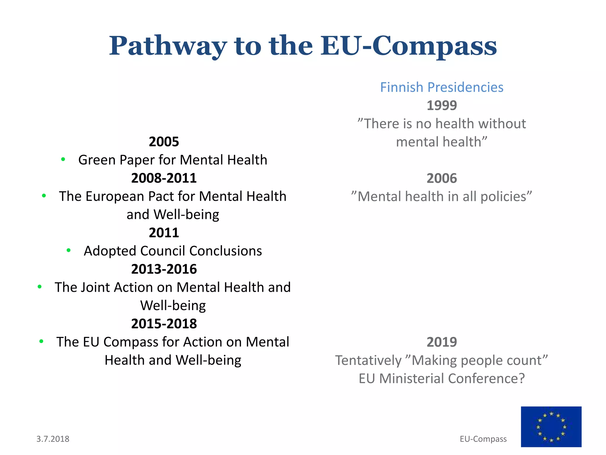 EU Compass for action on mental health and wellbeing | PPTX