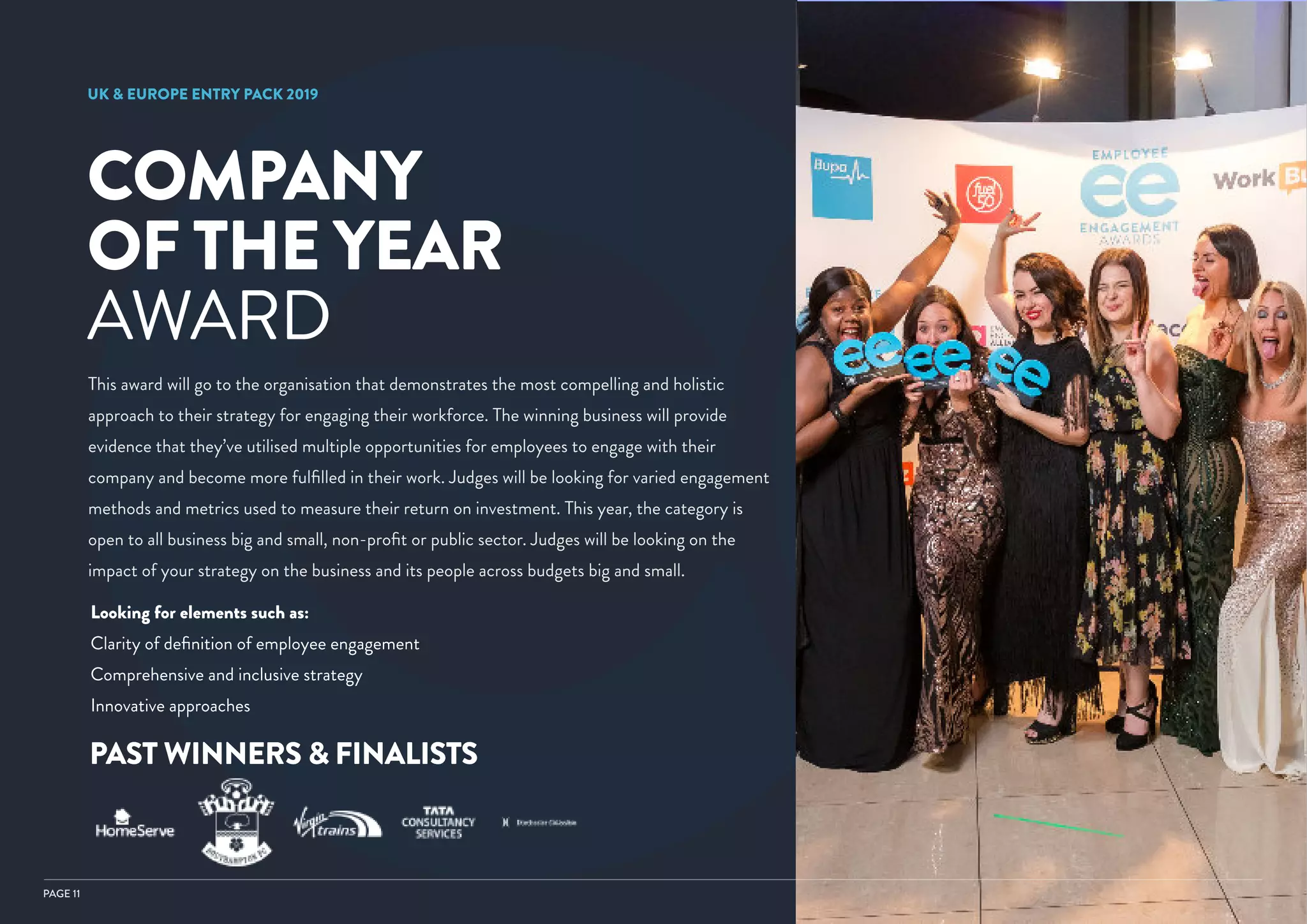 The 2019 UK & European Employee Engagement Awards Entry Pack | PPT