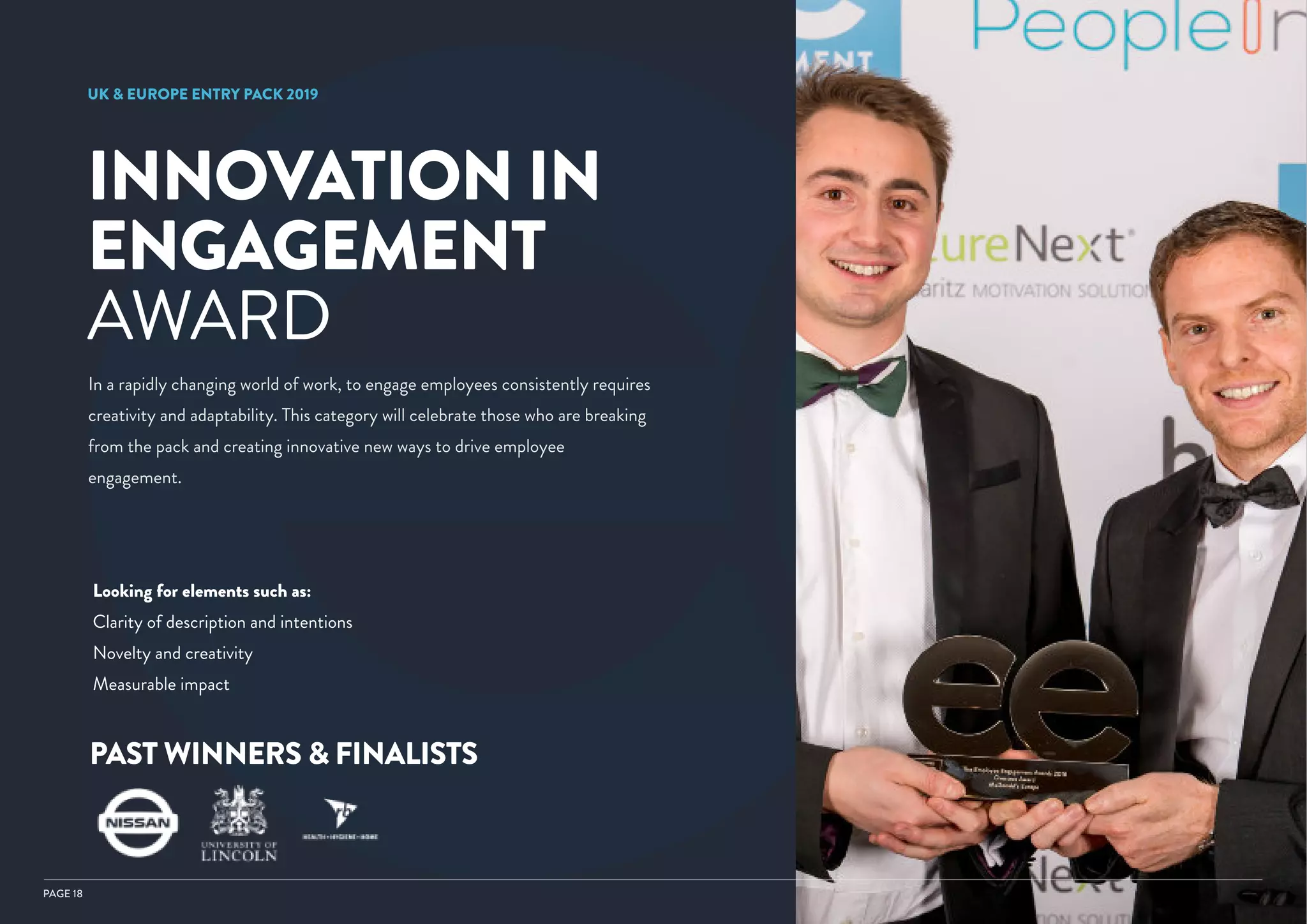 The 2019 UK & European Employee Engagement Awards Entry Pack | PPT