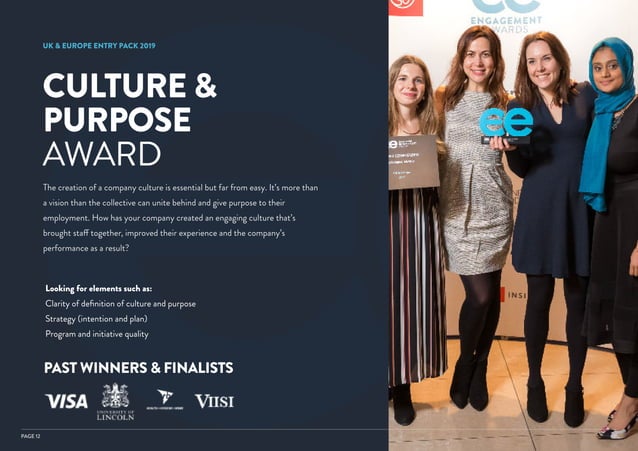 The 2019 UK & European Employee Engagement Awards Entry Pack | PPT