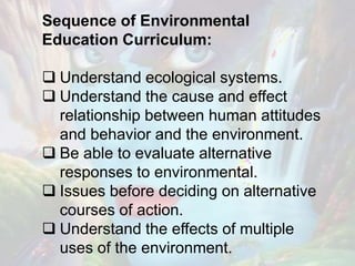 Environmental Education Curriculum | PPTX