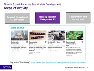 Eeva Furman and Eeva Hellstrom: Sustainable Development Goals - Working for the Future | PPT