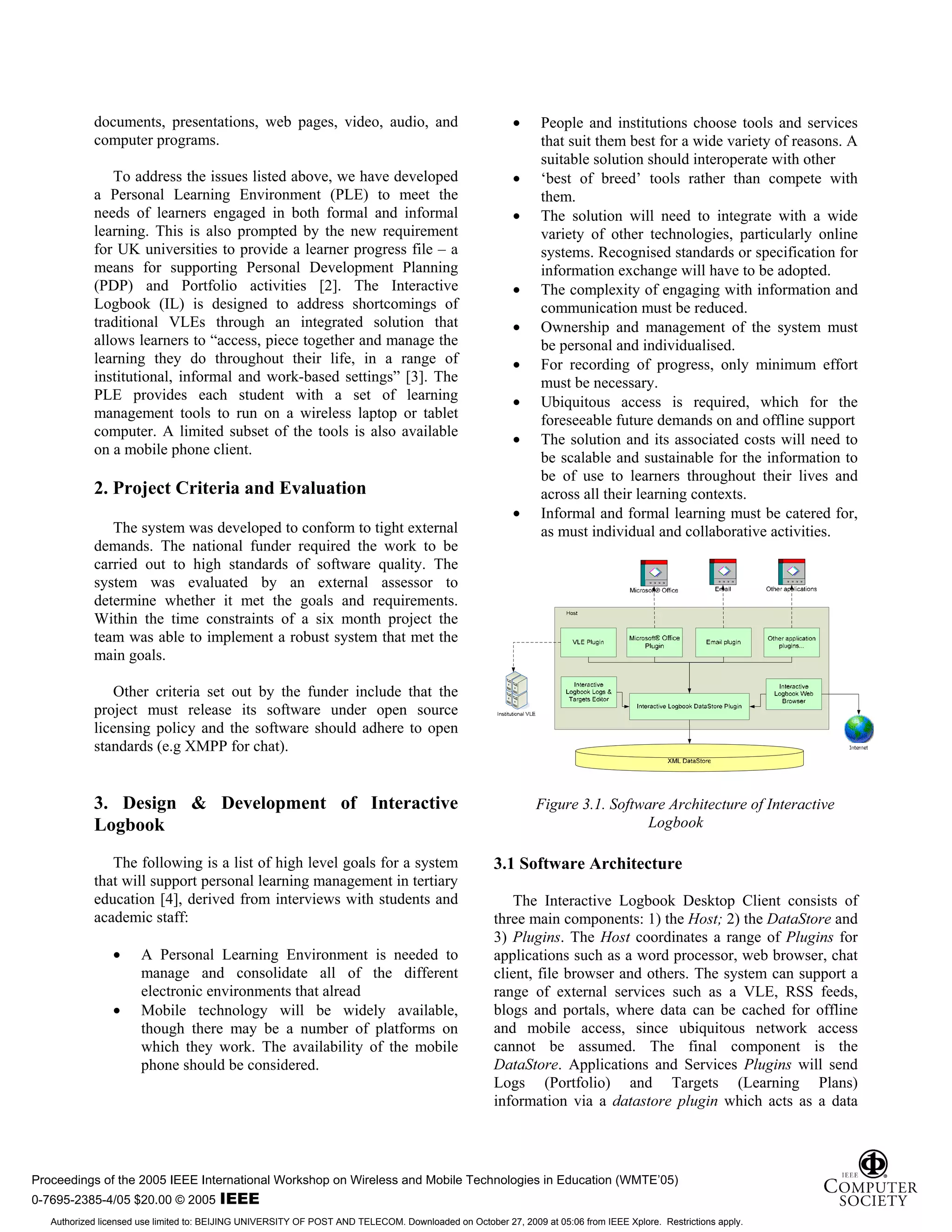 Eeveloping Interactive Logbook A Personal Learning Environment | PDF