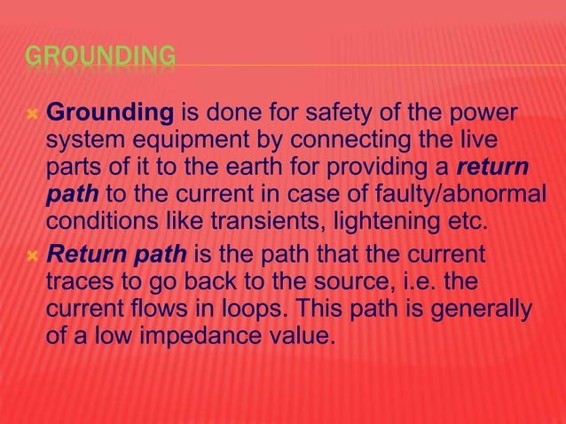 Earthing, grounding and isolation | PPTX | Science
