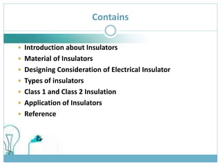 Insulators | PPTX