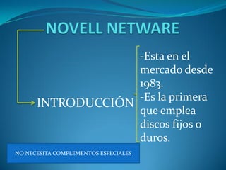 Sistemas Operativos de Novell Netware | PPSX