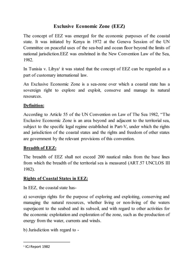 Exclusive Economic Zone (EEZ) | DOCX