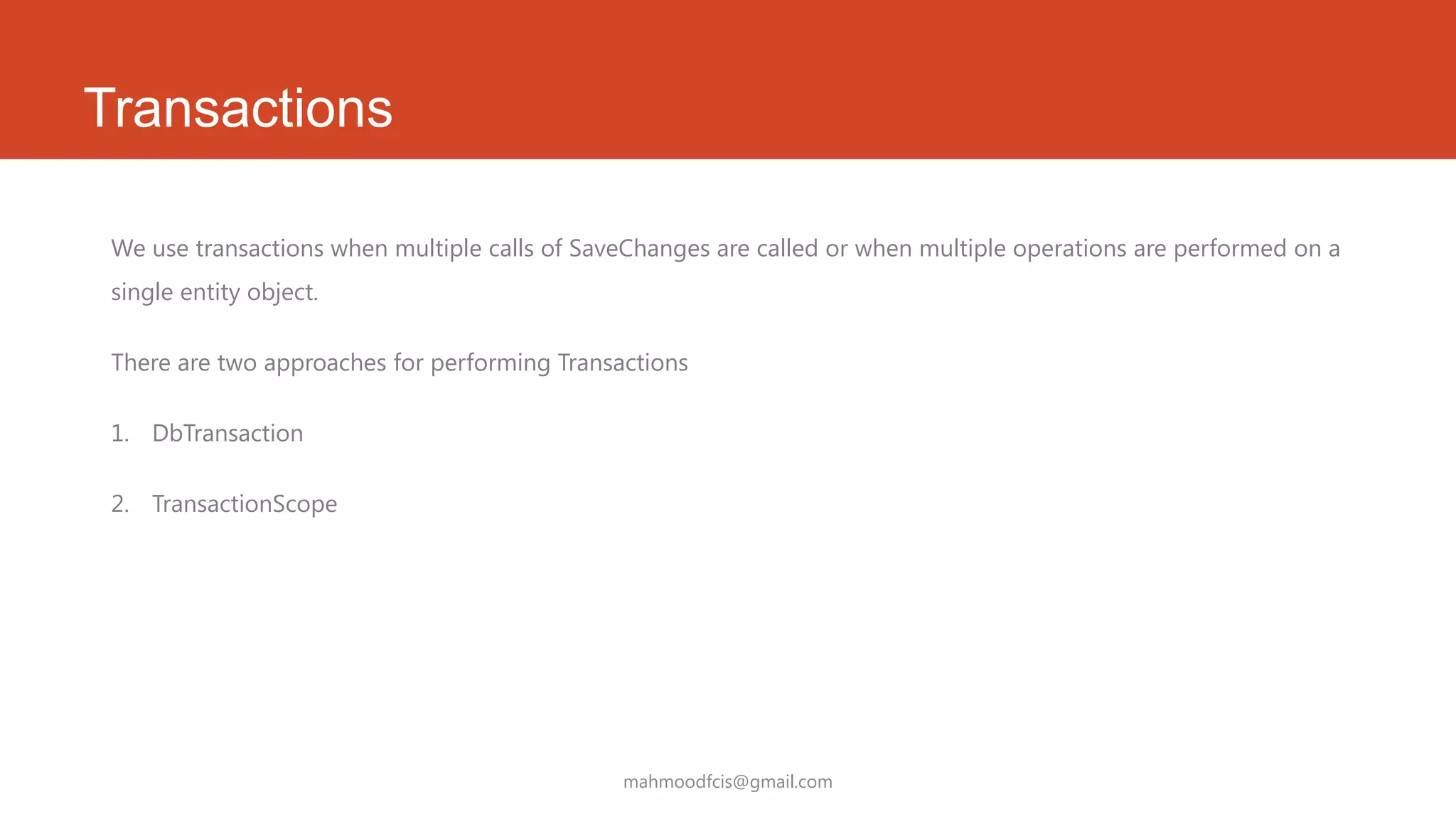 Microsoft Entity Framework | PPT