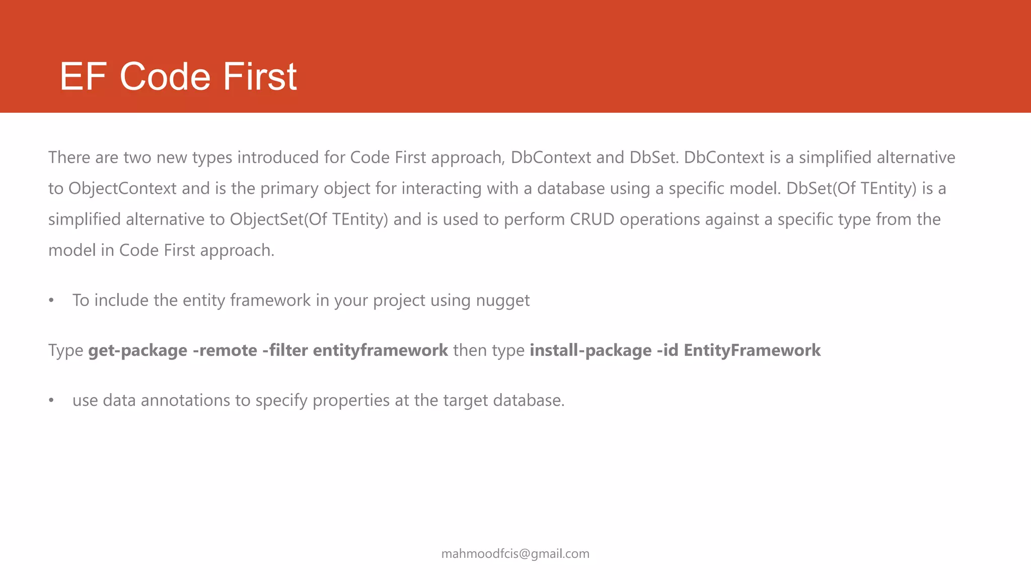 Microsoft Entity Framework | PPT