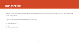 Microsoft Entity Framework | PPT