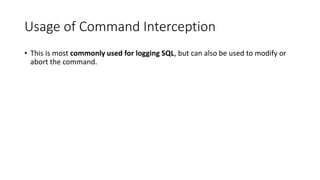 Connection Resiliency and Command Interception in Entity Framework | PPT