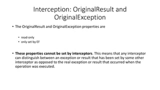 Connection Resiliency and Command Interception in Entity Framework | PPTX