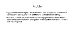 Connection Resiliency and Command Interception in Entity Framework | PPTX