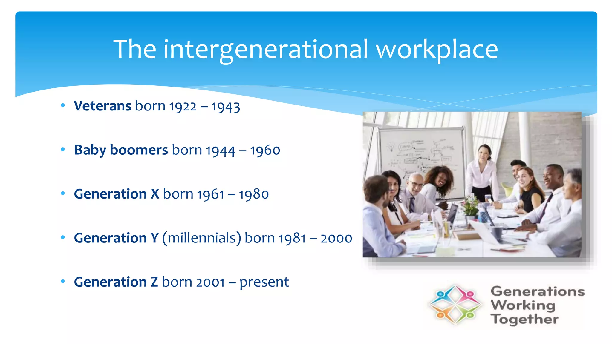 Intergenerational practice in the workplace, Ewan Fisher Trustee ...