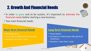 Working Capital, Growth And Financial Needs, Foundations Of New Venture ...