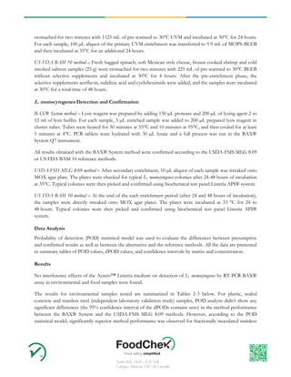 FoodChek_White Paper_Combined Method BAX Listeria monocytogenes _Actero ...