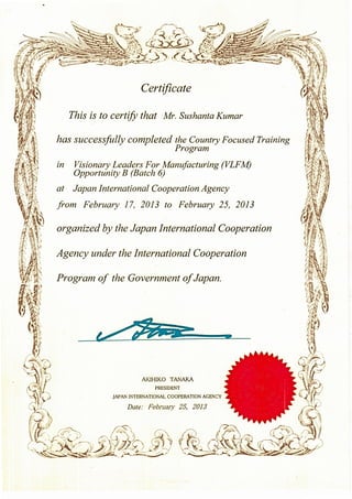 JICA_certificate | PDF