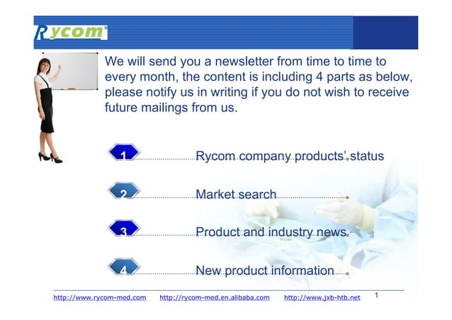 Newsletter from Rycom | PPT
