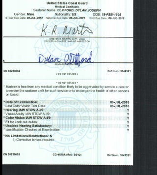 Medical Certificate | PDF