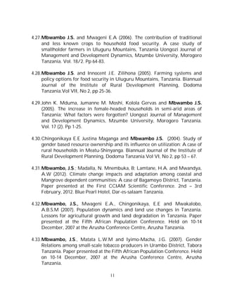 MBWAMBO CV 2016 | PDF