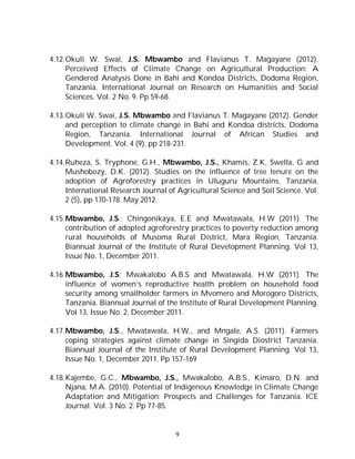 MBWAMBO CV 2016 | PDF