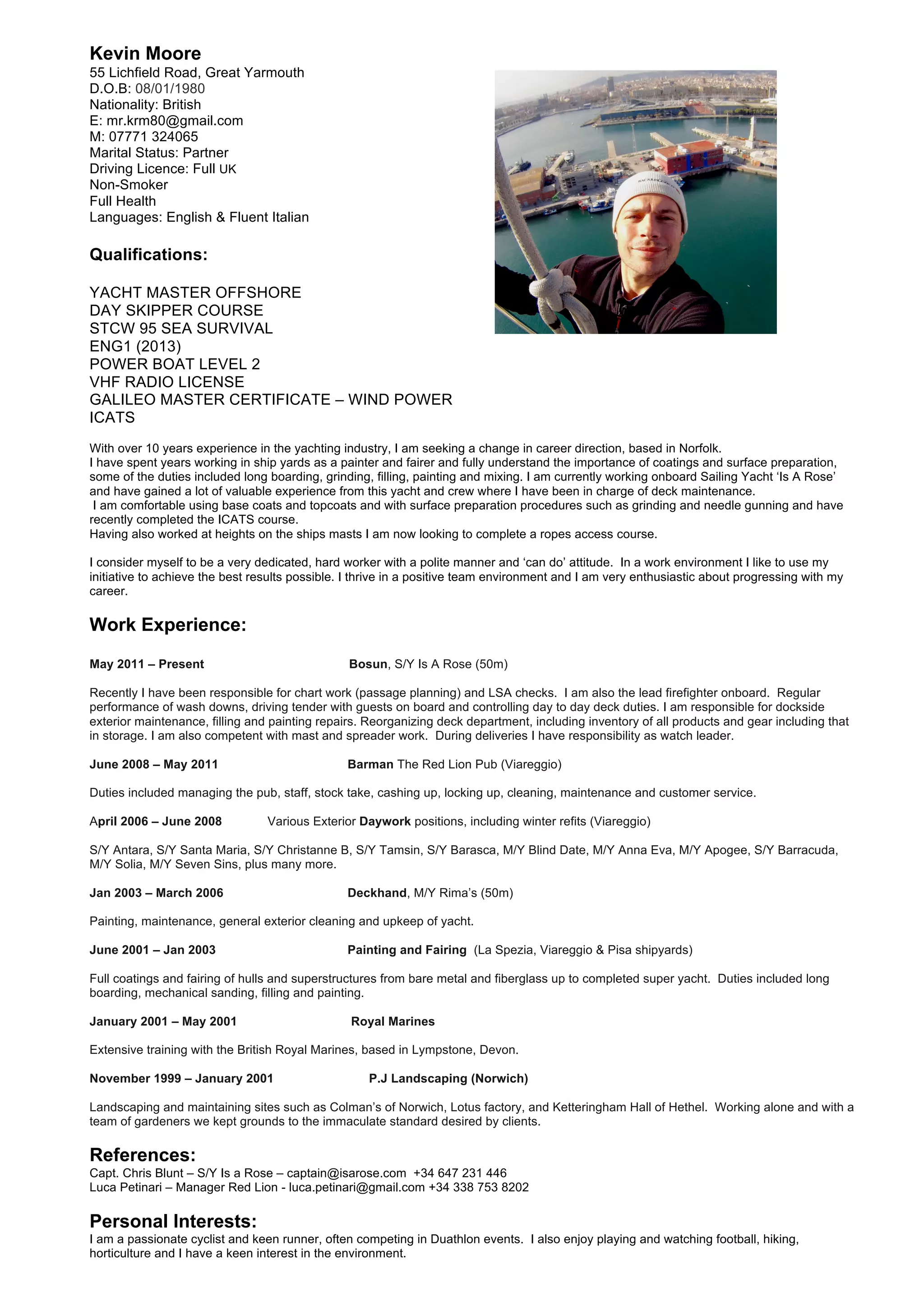 CV Kevin Moore coatings 05:15 | PDF