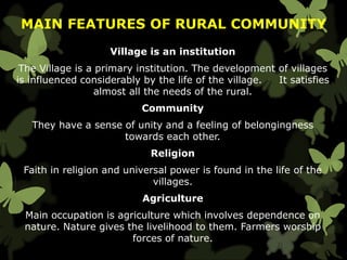 Special Features & Realities of Rural Development | PPTX