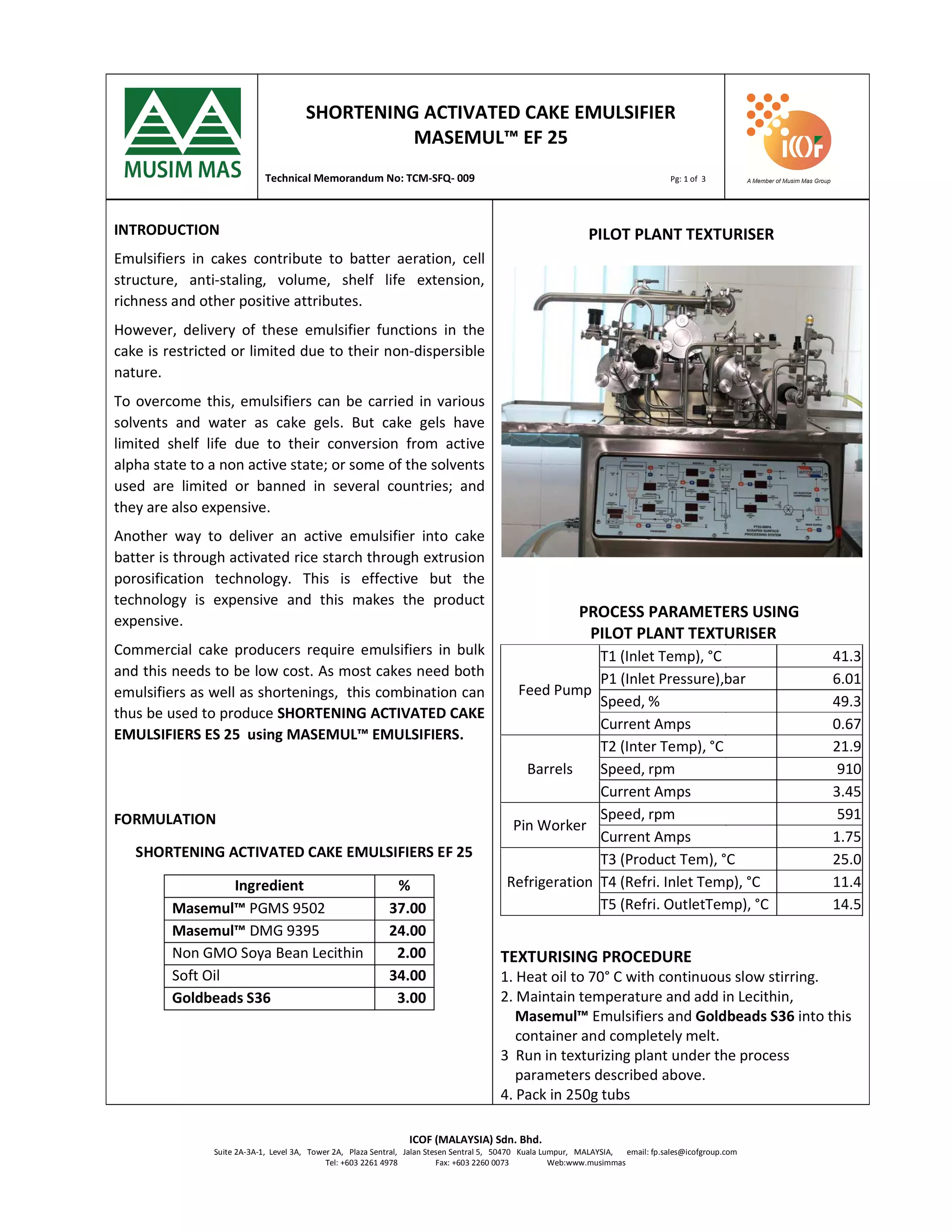 EF 25 Technical Memorandum | PDF