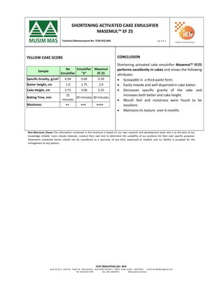 EF 25 Technical Memorandum | PDF