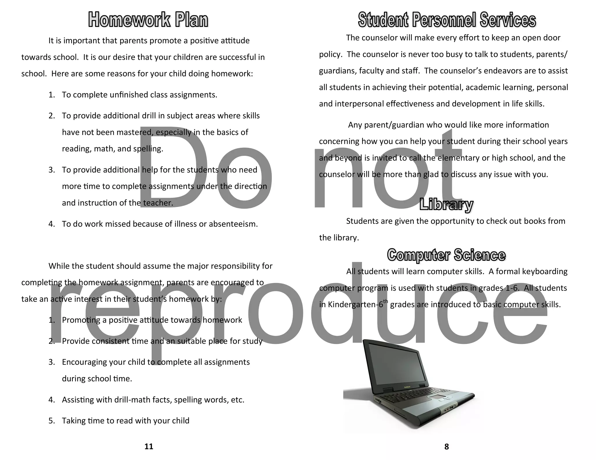 Elementary Handbook | PDF