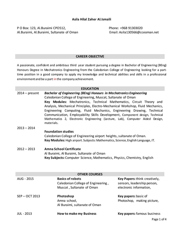 asila CV (Autosaved).docx تعديل | DOCX | Education