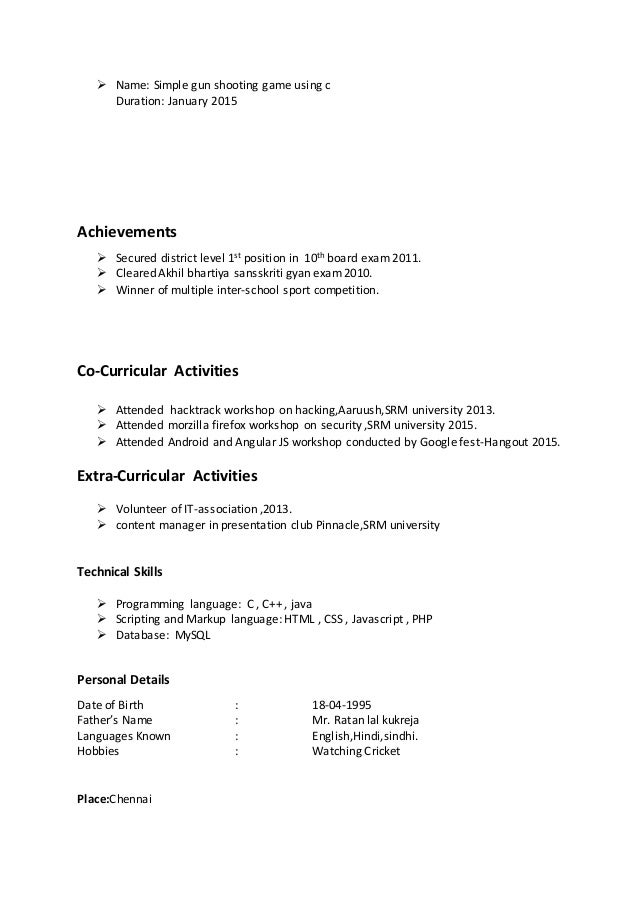CV resume