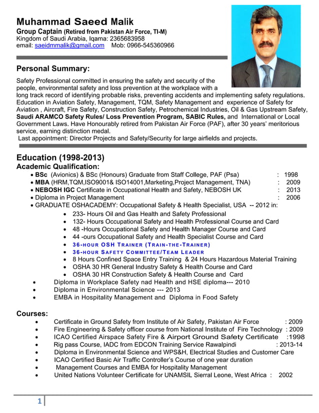 Saeed Malik CV Dec14 | PDF