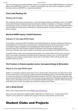 Foothill STEM News | PDF