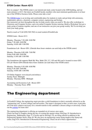 Foothill STEM News | PDF