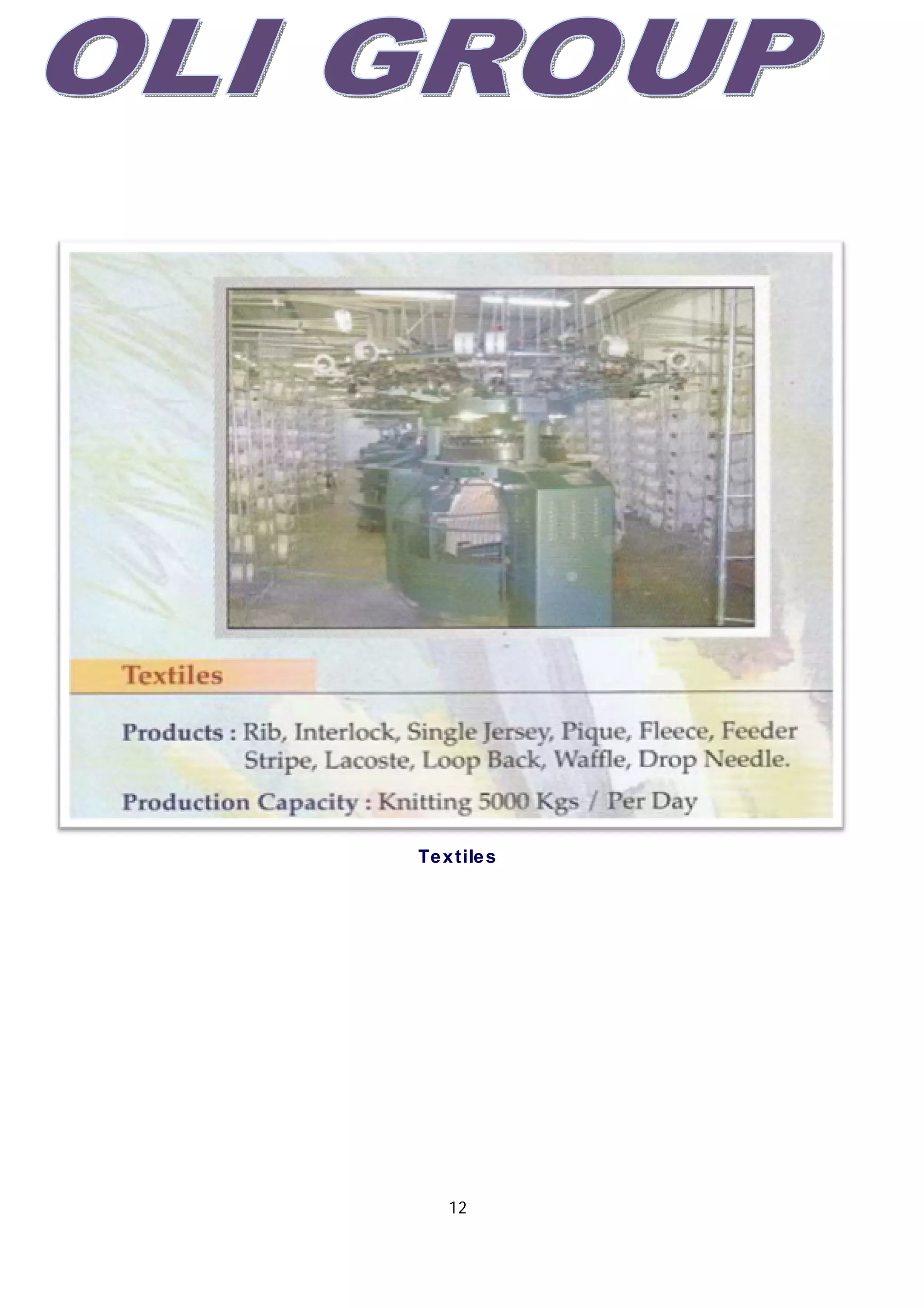 Factory Profile for oli group | PDF