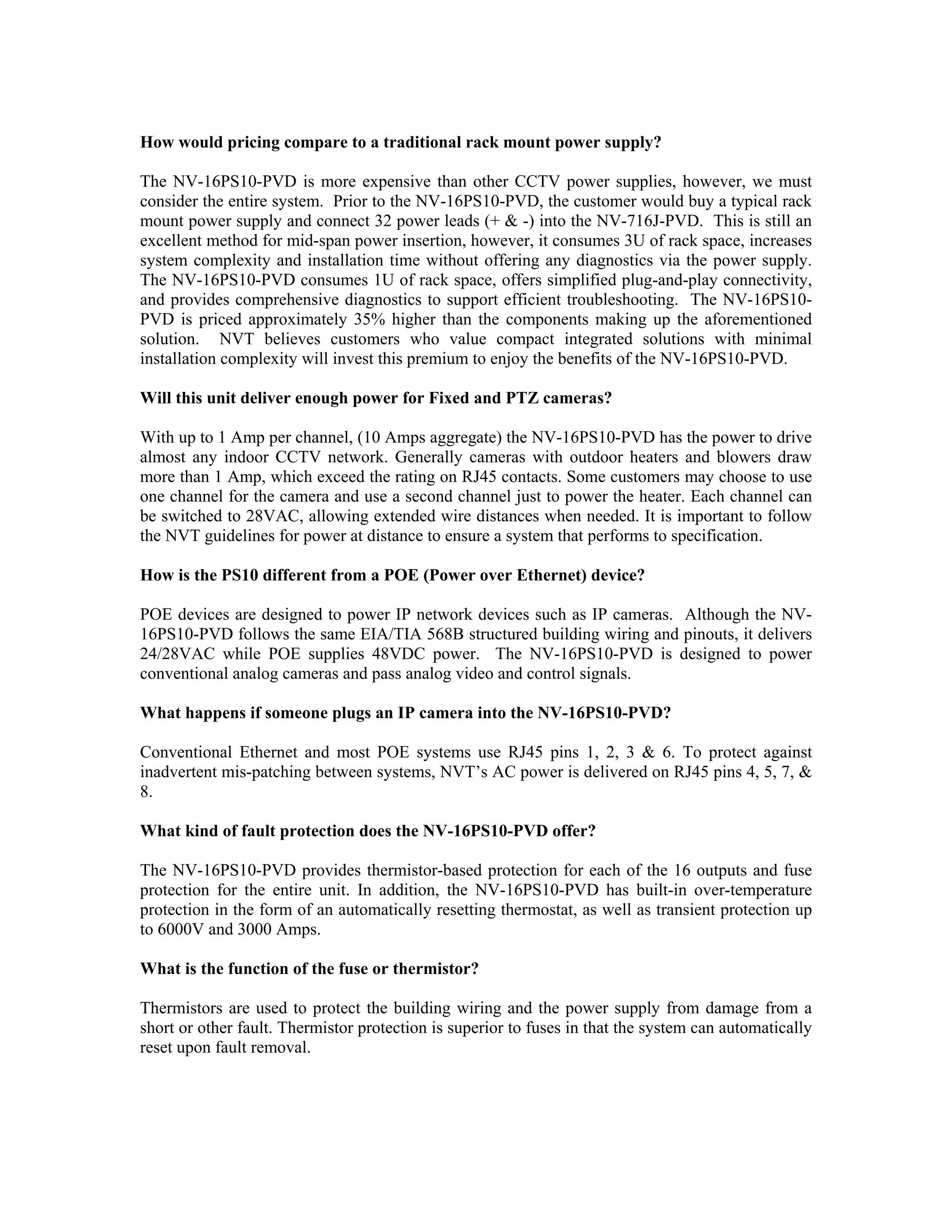 NV-16PS10-PVD FAQ | PDF