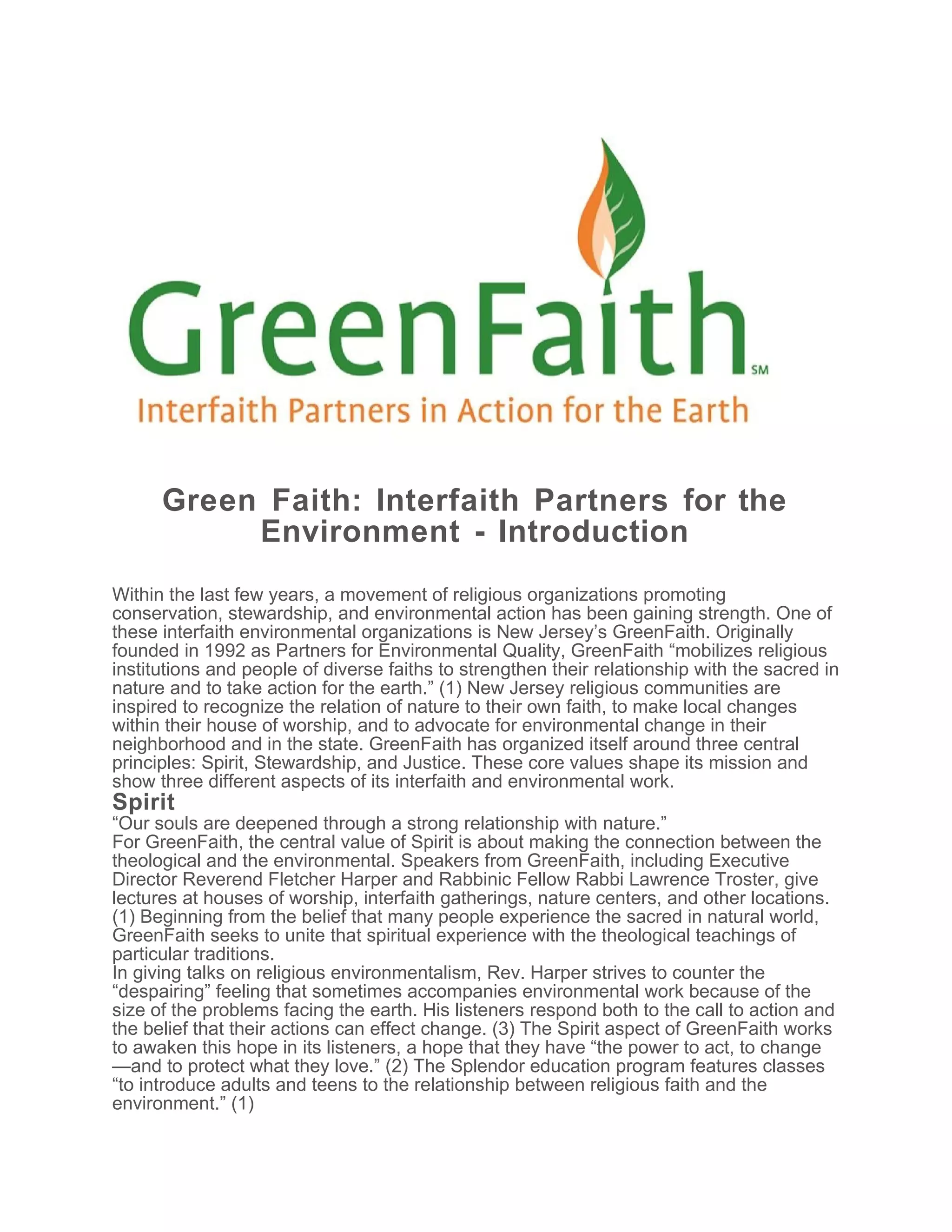 Green Faith Intro | DOC | Christianity | Religion & Spirituality