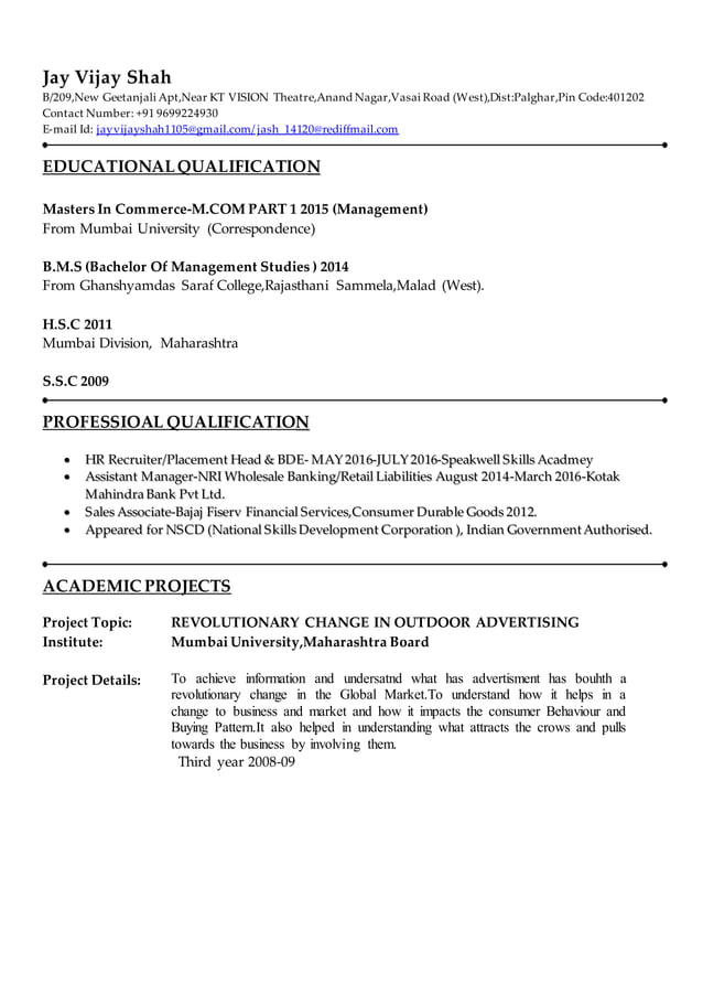 Jay Resume | PDF