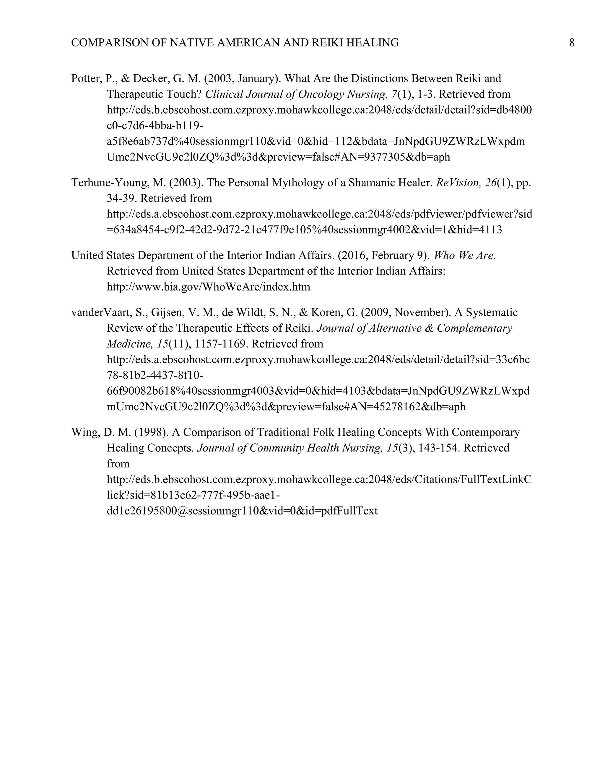 Comparison of Native American and Reiki Traditional Healing Practices ...